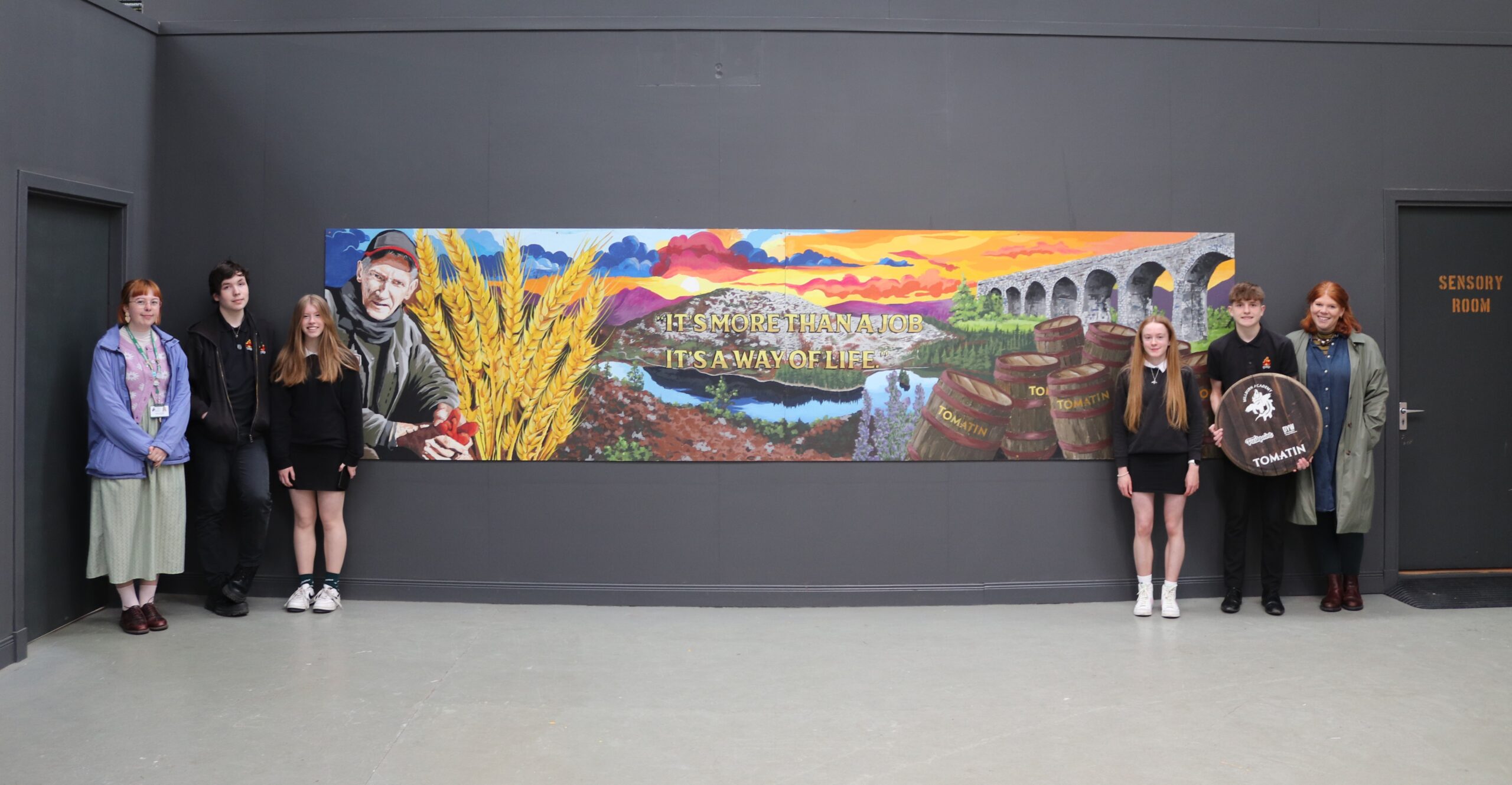 New distillery mural in partnership with Millburn Academy - Tomatin Whisky