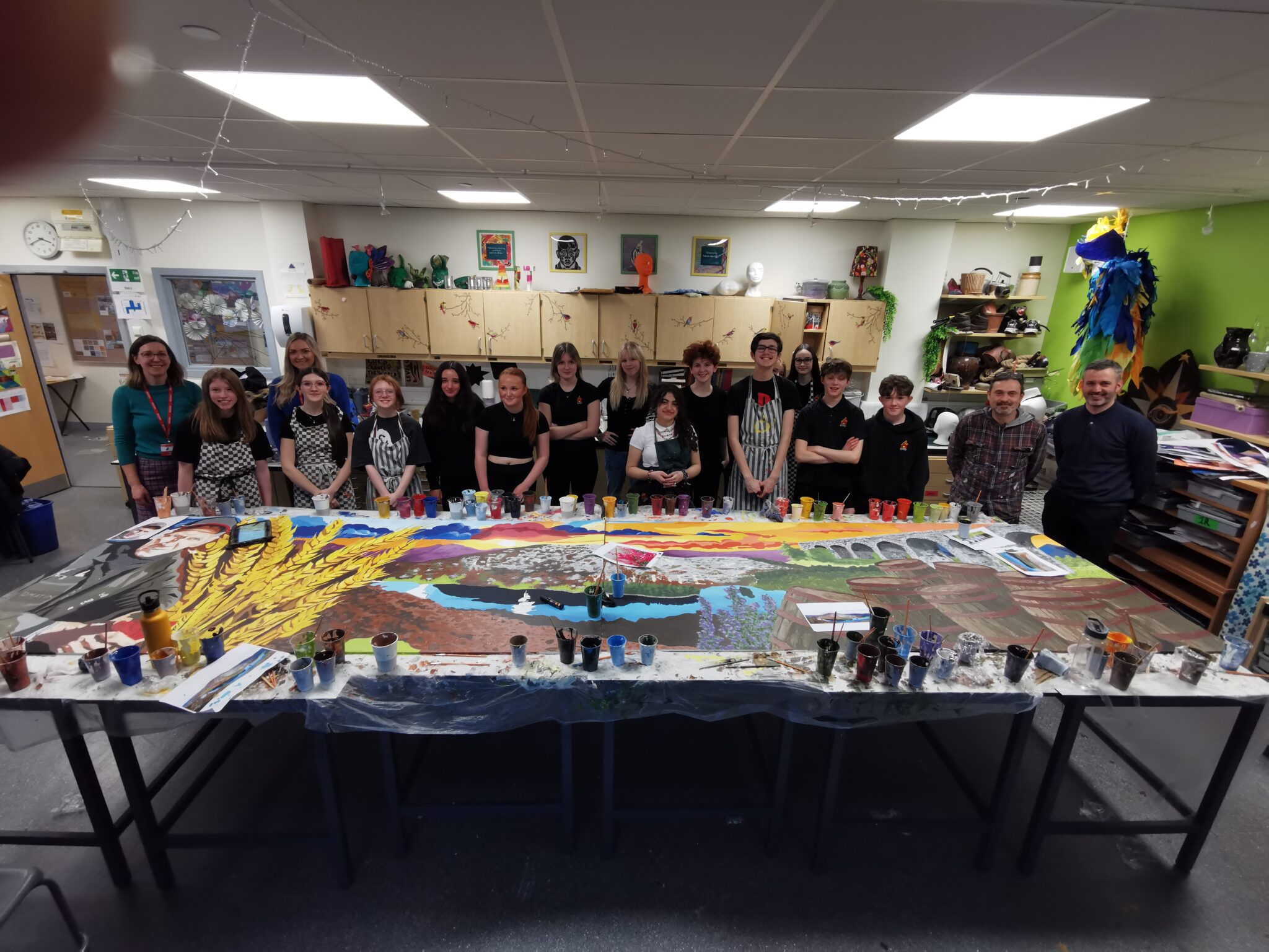 New distillery mural in partnership with Millburn Academy - Tomatin Whisky